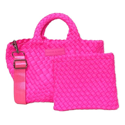 Parker & Hyde - Mini Woven Tote Hot Pink – 1920 - The Travel Store
